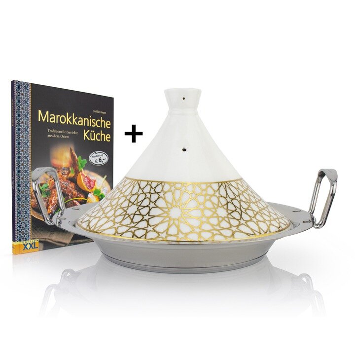 Marokkanische Tajine Atlas natur Ø 26 cm + 1g Safranfäden, 39,99