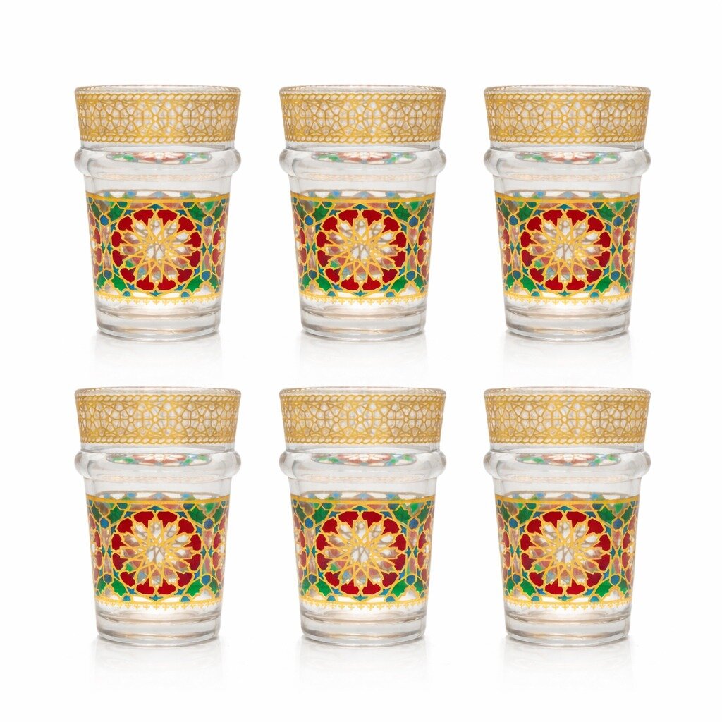 6 Orientalische Teegläser Teegläserset marokkanische Trinkgläser Atay ...